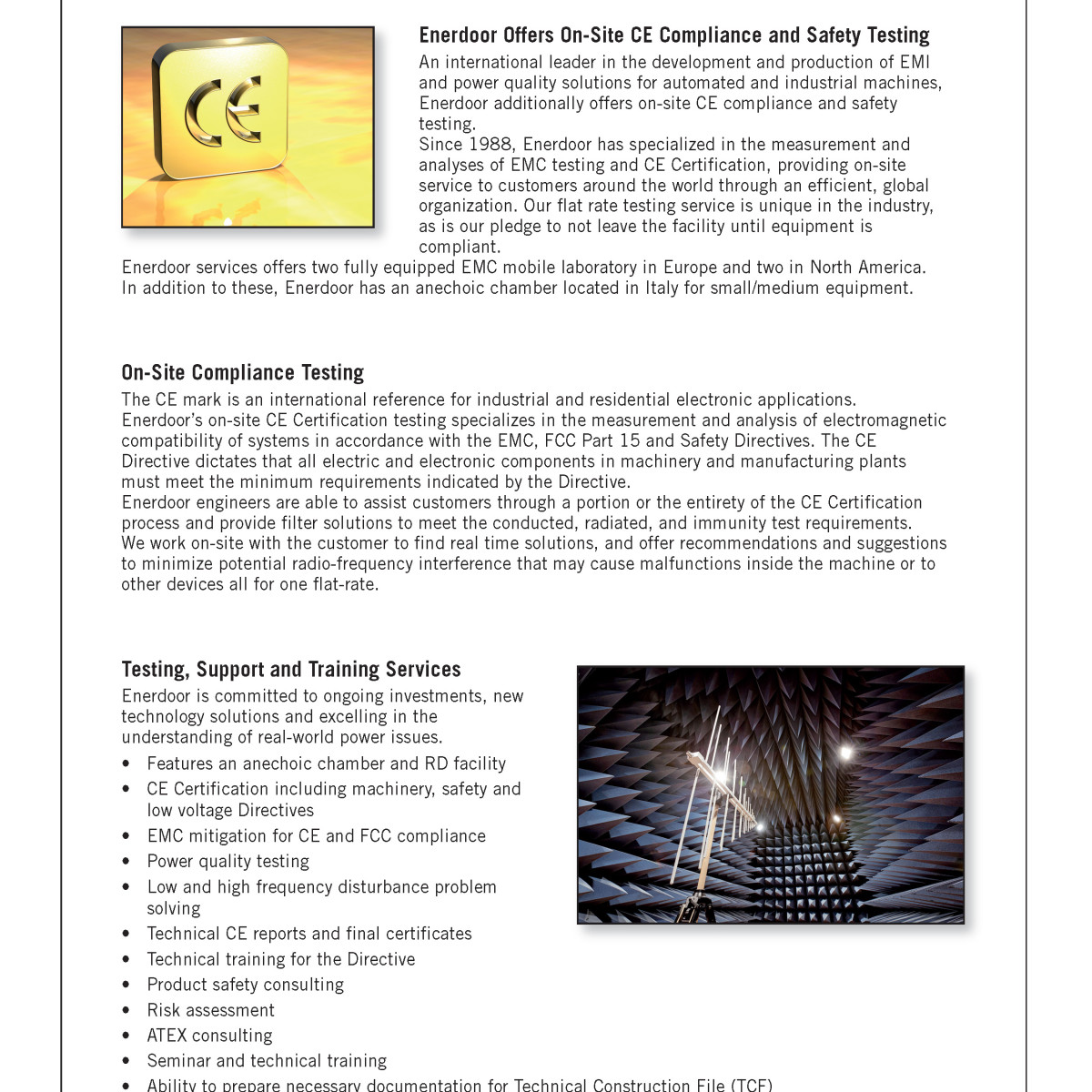 CE and Power Quality Analysis | Catalogs | Enerdoor | EMI Filters and ...