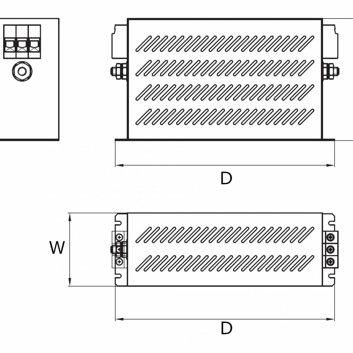 FIN3755 EMI/RFI Three Phase Filter | Enerdoor | EMI Filters and RFI Filters