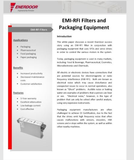EMI-RFI Filters and Packaging Equipment | White Papers | Enerdoor | EMI ...